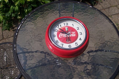 Vintage Coca-Cola Red Metal And Chrome Retro Clock | eBay