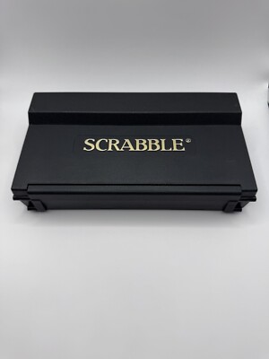 Vintage Pocket Travel Scrabble Black Hard Case Clip On Tiles | eBay
