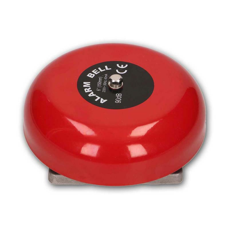 Alarmglocke Klingel 230V 90dB Metall-Glocke ROT elektromechanisch zB ...