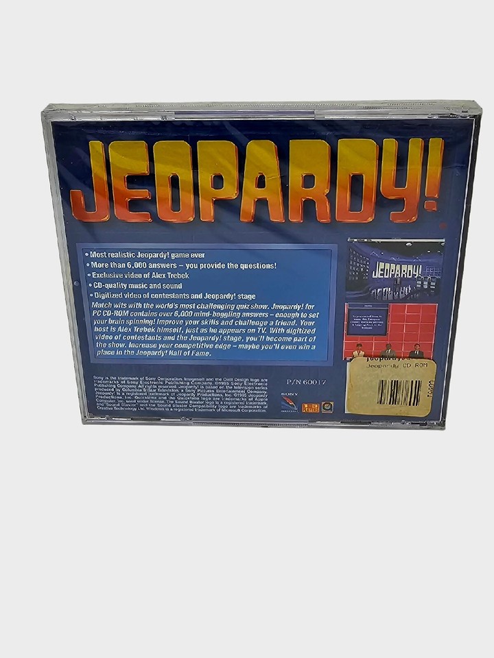 Jeopardy with Alex Trebek CD-ROM Game for Windows PC 1995 NOS New ...