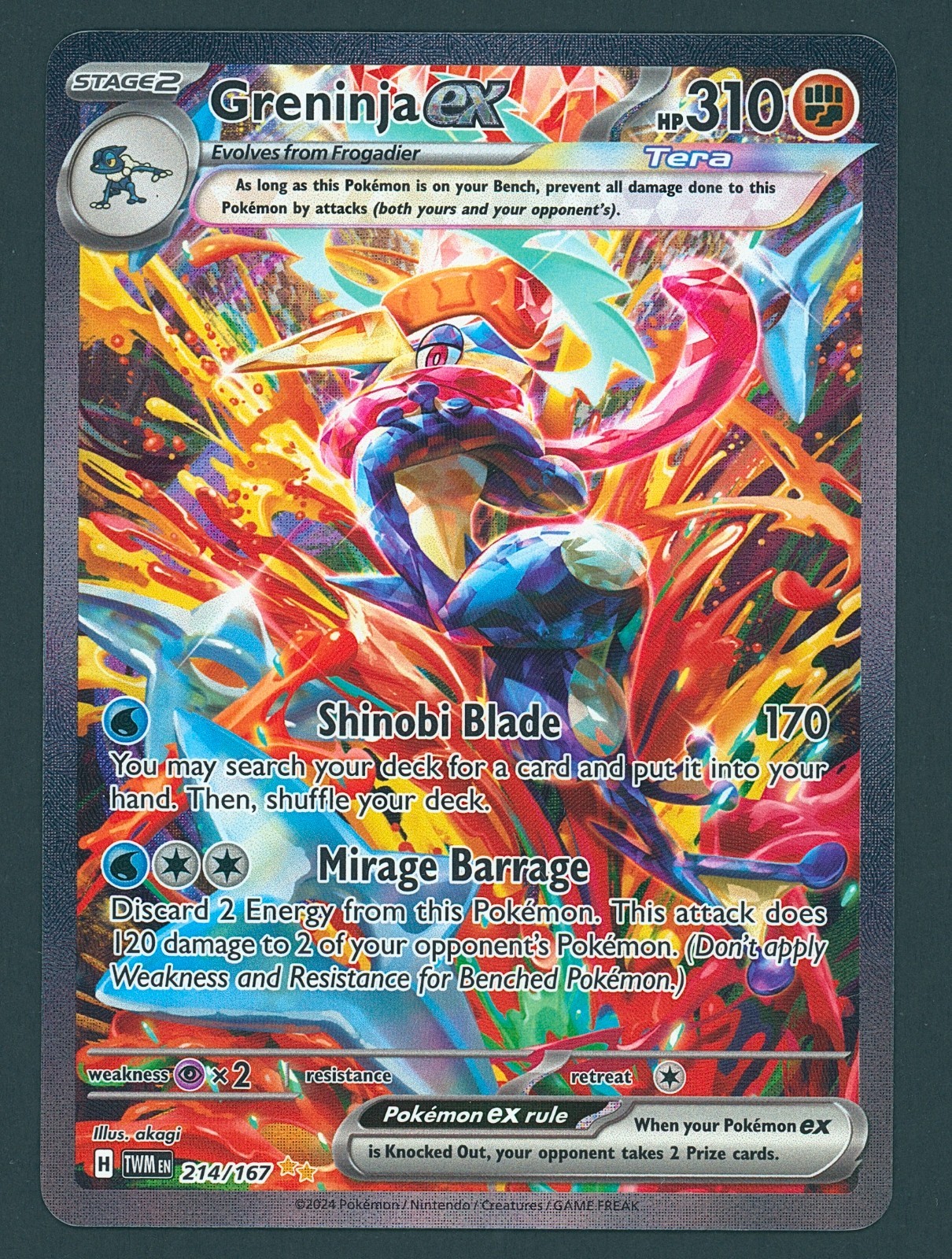 Greninja ex 214 Current Market Value | Twilight Masquerade