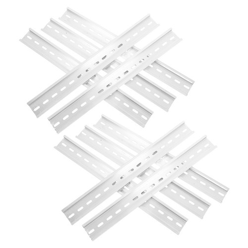 10 Pcs Aluminum Din Rail Installation Mount Electronic Slotted Rails ...