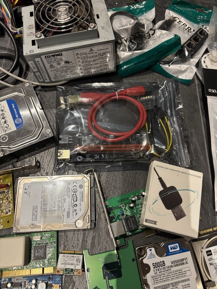 Job Lot Computer PC Parts CPU HDD Memory iPad Adapters PCMCIA Cards ...