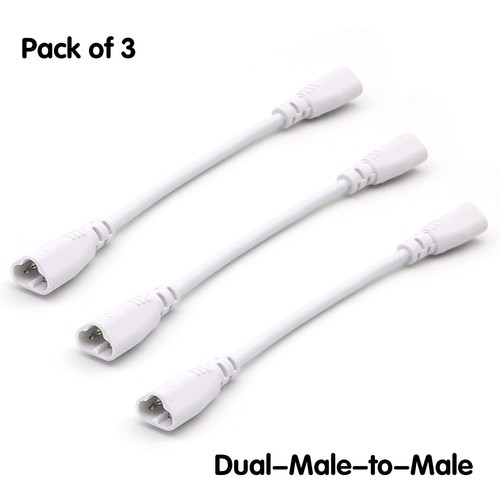 T5 T8 LED Tube Connector Cable Wire 8 inch Double Male to End Extension ...