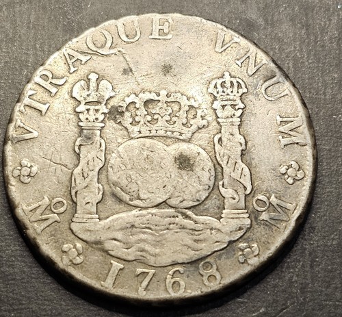 1768 Mexico Silver 8 Reales Spanish Colonial Pirate Pillar Dollar ...