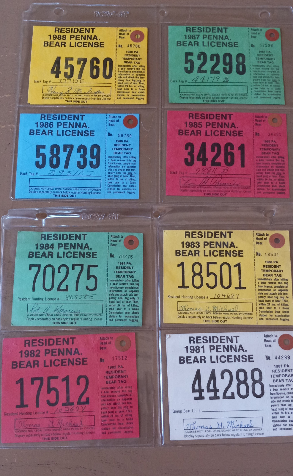 Lot of 133 Pa Hunting Licenses in a Note Book - Used | eBay