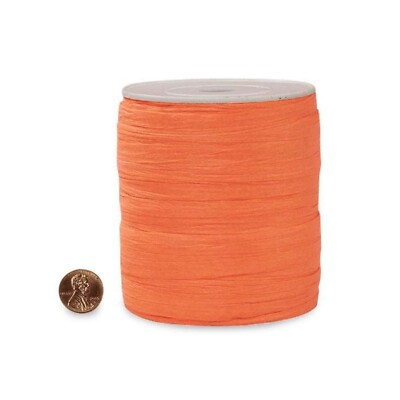 Orange Raffia Bows | Orange Raffia Paper Ribbon - 1/4in. x 100 Yds ...