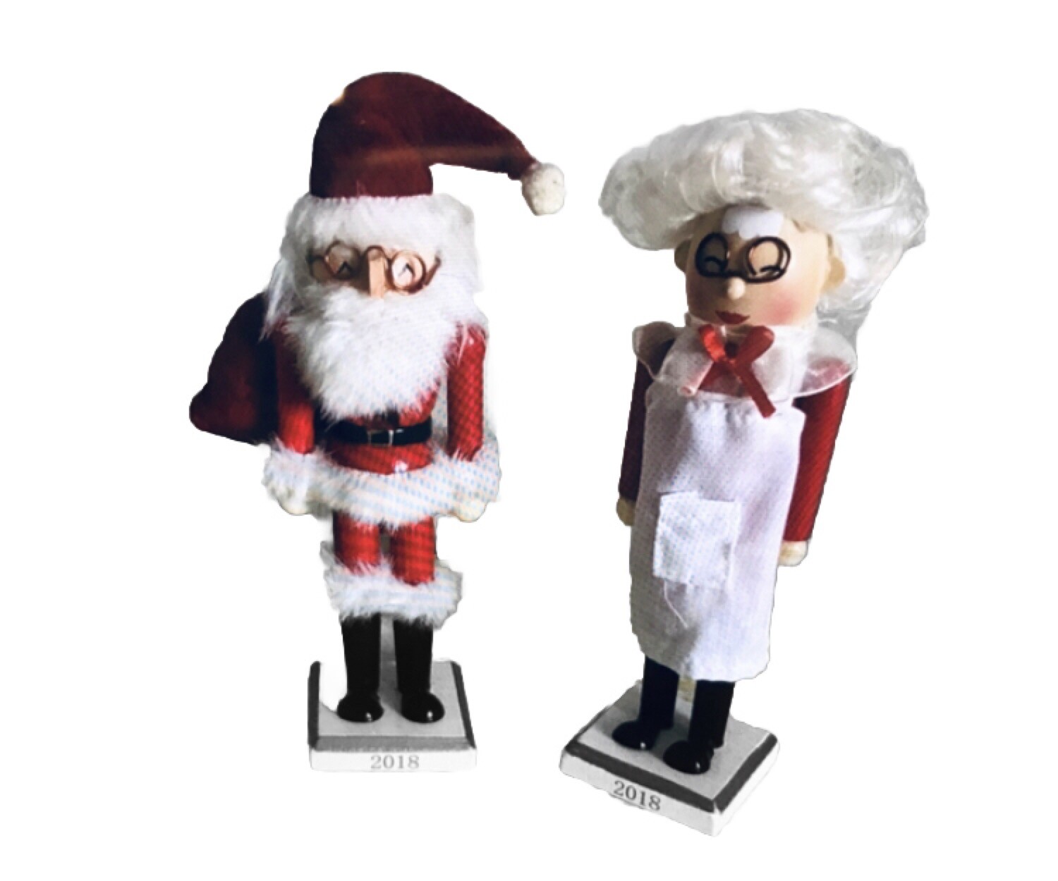 Christmas Seasonal Wood Winter Traditional Mr/Mrs Santa Claus Nutcrackers 2018 | eBay
