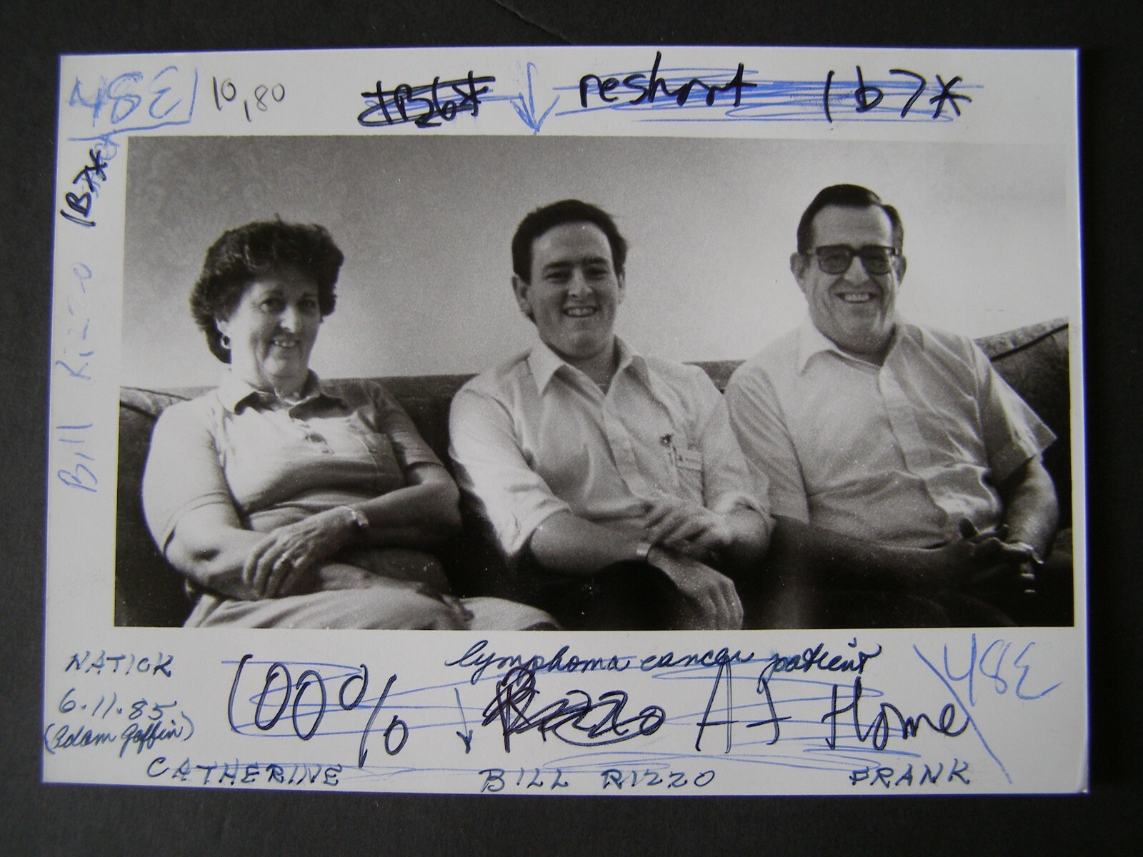 Glossy Press Photo 1985 Natick Bill, Catherine & Frank Rizzo | eBay