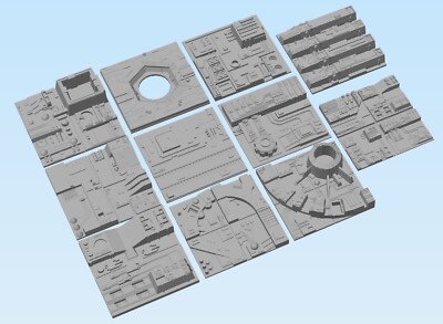 Star Wars Death Star Surface Tiles - Death Star Trench Diorama ...