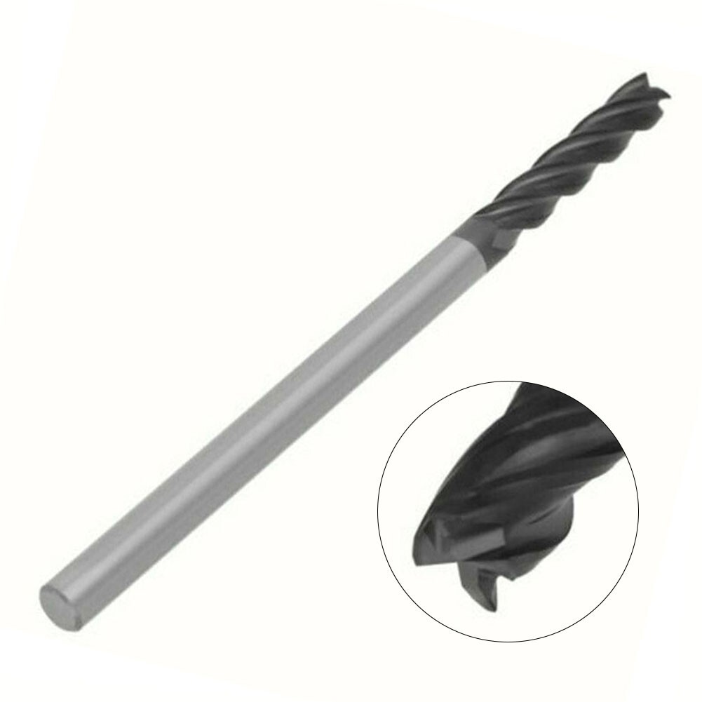 Precision Cutting Tool 3mm Shank 75mm Extra Long Shank Carbide End Mill ...