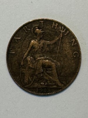 COLLECTABLE 1918 British Farthing Coin | eBay