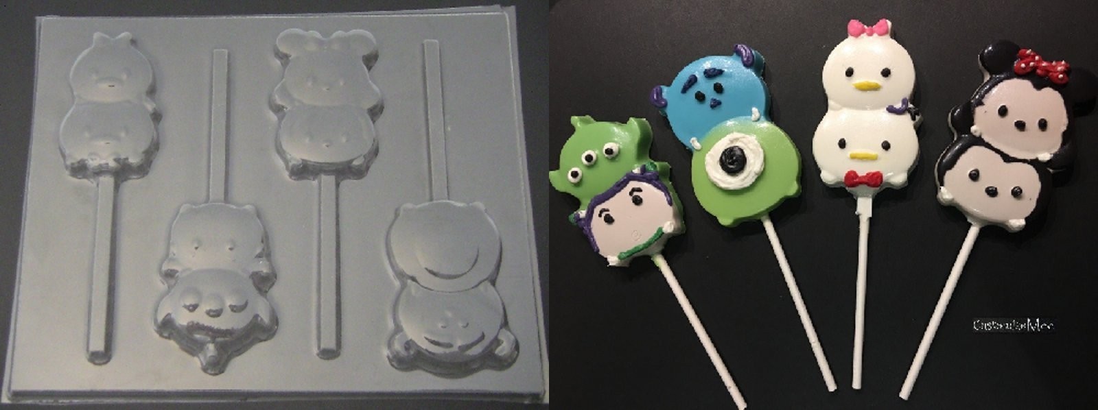 TSUM TSUM Mickey Minnie Monsters Inc Toy Story Chocolate Candy Lollipop ...