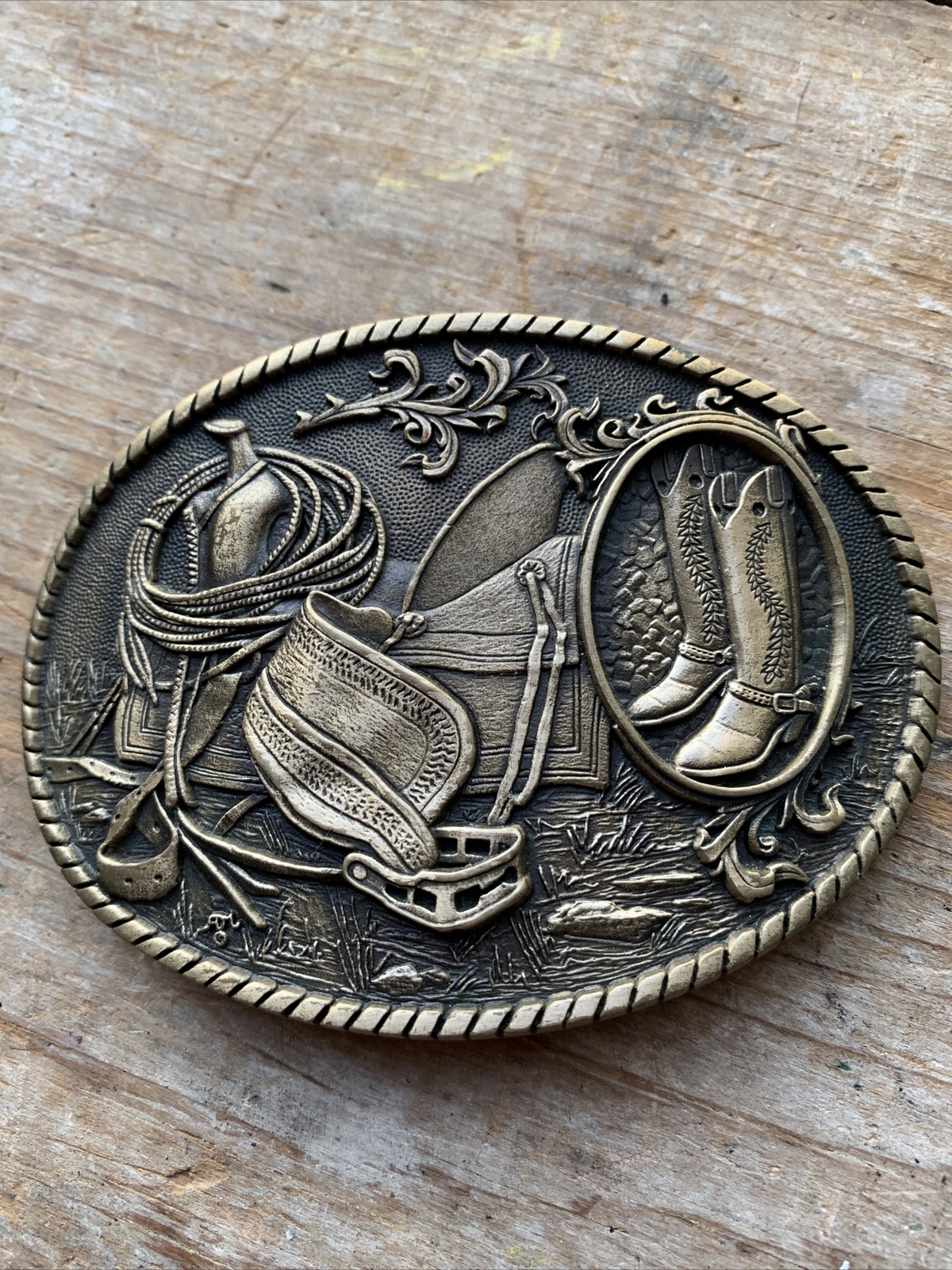 Award Design Medals Solid Brass Belt Buckle - Gem