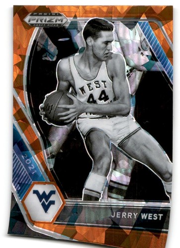 2021 Panini Prizm Collegiate Draft Picks #100 Jerry West Orange Pulsar Great!! | eBay