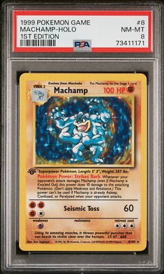 Pokémon TCG Machamp Base Set 8/102 Holo 1st Edition Holo Rare PSA ...