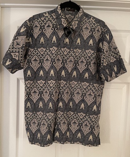 Vtg. Wali Songo Batik Printed Short Sleeve Men’s Shirt Blues Size Large ...