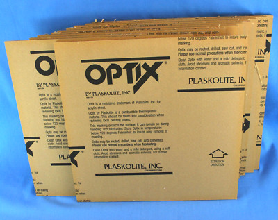 (Lot of 10) Plaskolite OPTIX 12x12x1/4" Clear Acrylic Plexiglass Plastic Sheet | eBay