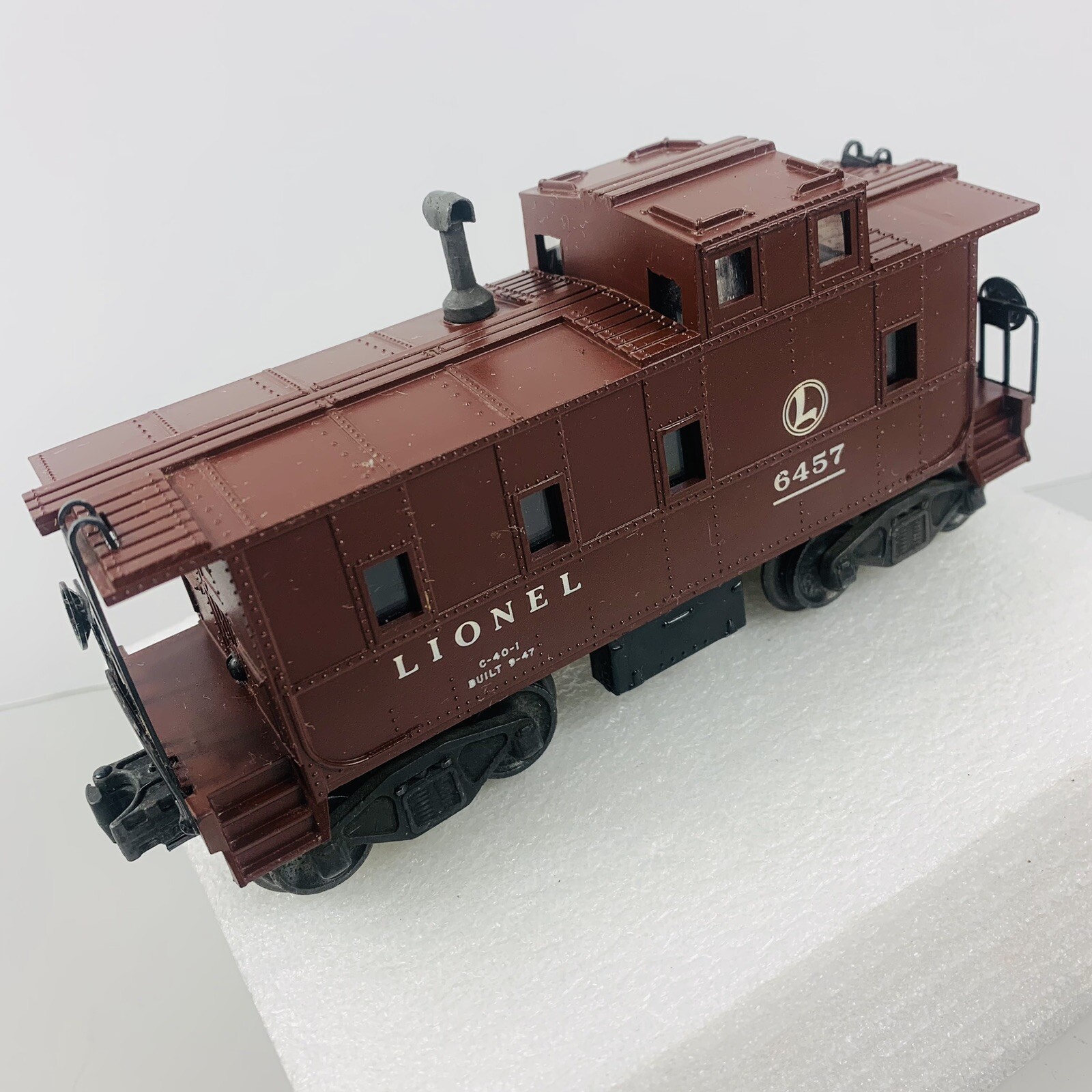 Lionel Train Caboose No. 6457 Brown Body Metal Chassis Original Box O ...