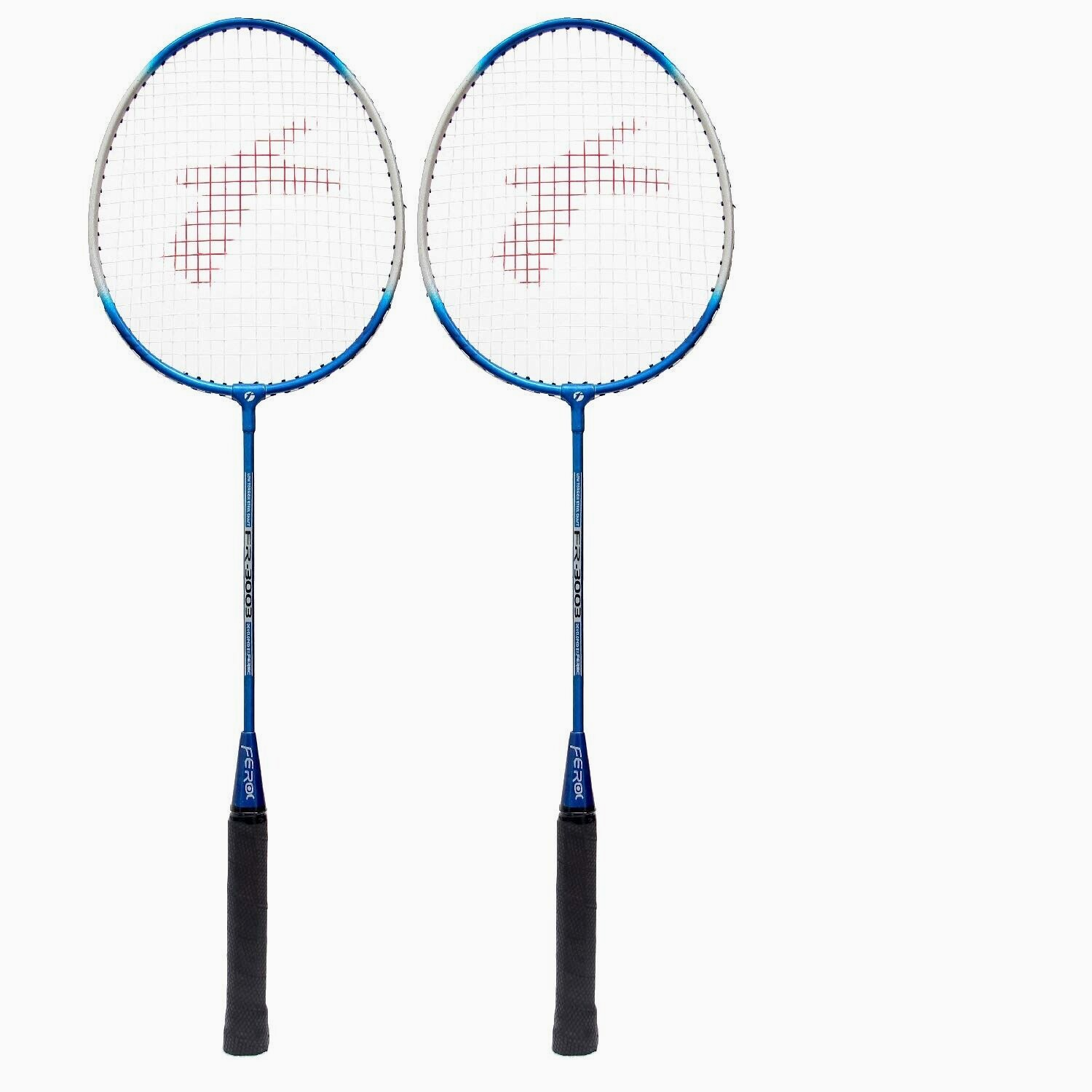 Badminton Racket 2 with 3 Pieces Feather shuttles with Full Cover ...