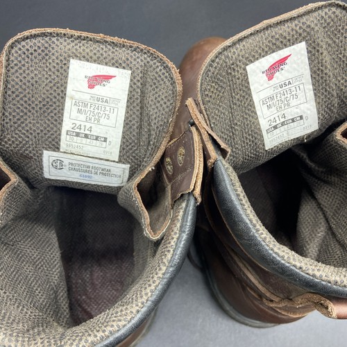 Red Wing 2414 Boots Men’s Size 10 D Brown Leather Steel Toe Work 9 ...