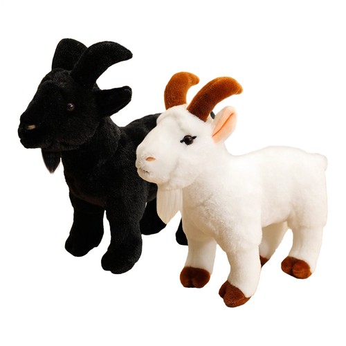 Realistic Goat Plush Toys Stuffed Animal For Kid Adults Birthday Party ...