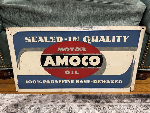 Original Amoco Gas & Oil Advertising Sign Vintage | eBay