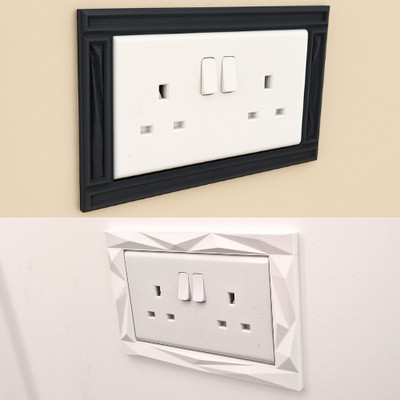 Plug Socket Surround Self Adhesive Finger Plate Cover | eBay UK