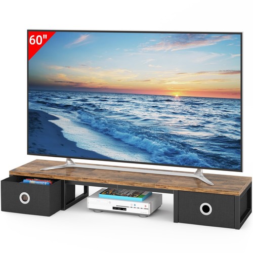 45" Large TV Riser with Fabric Drawers for 32-60 inch TV, TV Stand ...