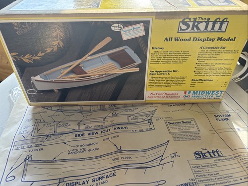 THE SKIFF ALL WOOD DISPLAY MODEL MIDWEST PRODUCTS KIT #967 | eBay