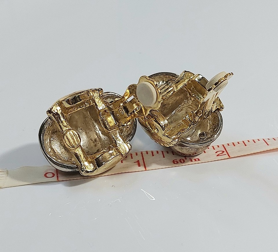 Vintage Norma Jean 2 Tone Clip On Earrings | eBay UK