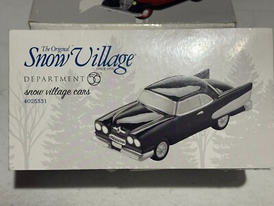 Department 56 Snow Village Cars 4025331 Black Sedan New in Box RARE | eBay