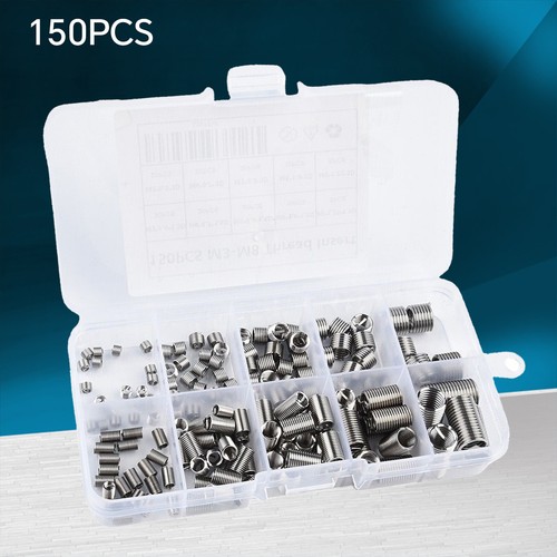 150pcs M3 M4 M5 M6 M8 Thread Insert Stainless-Steel Helicoil Thread ...