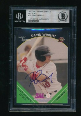 DAVID WRIGHT 2002 SAL MULTI AD #32 ROOKIE signed autograph BAS Beckett ...