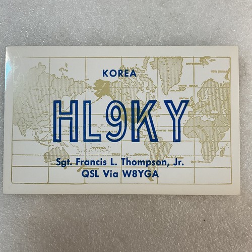 QSL Short Wave Ham Radio Card HL9KY Sgt Francis L Thompson Jr Korea | eBay