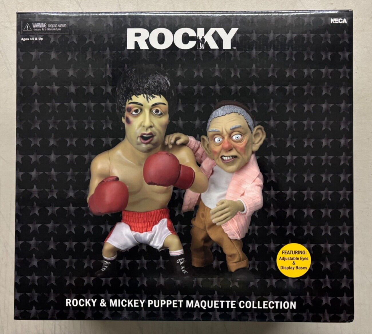 Neca Rocky Balboa & Mickey Puppet Maquette Figure Collection New & Sealed