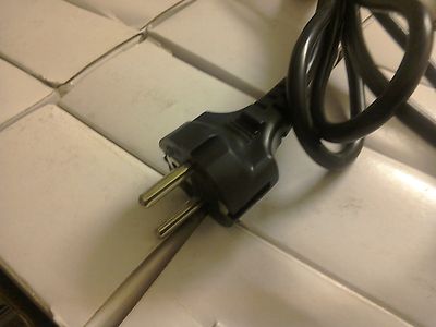 European 2-Pin 230v ac plug to kettle type plug adapter lead 1.8 m long ...