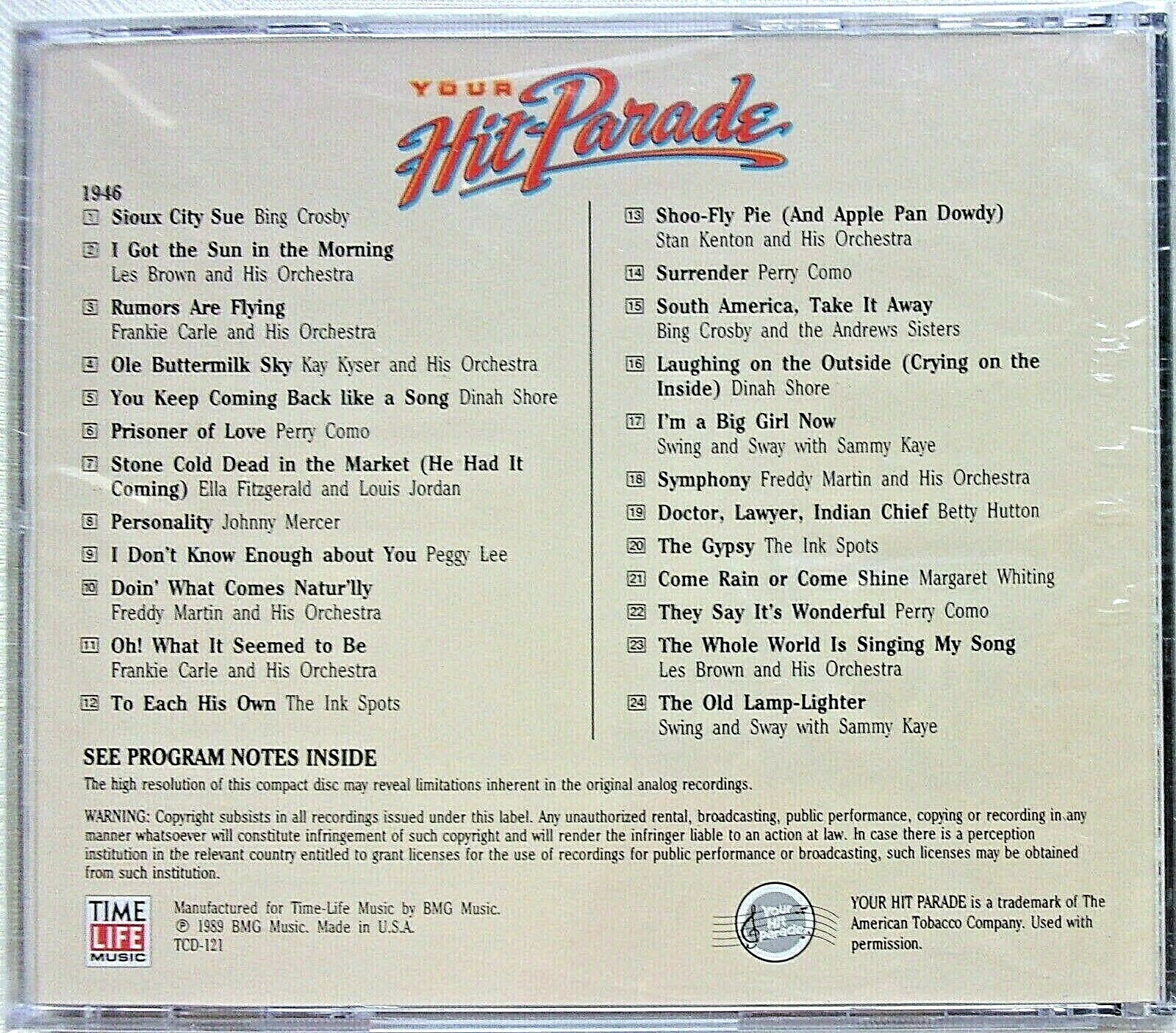 YOUR HIT PARADE 1946 - CD - Brand New | eBay