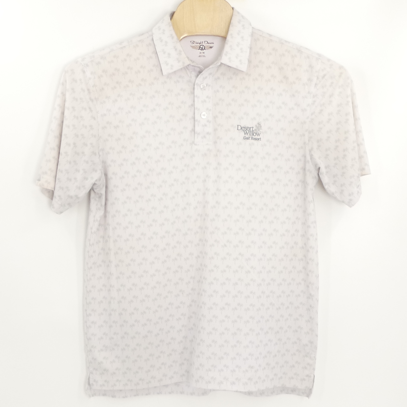 Straight Down Golf Polo Shirt Palm Trees Men's Medium… - Gem