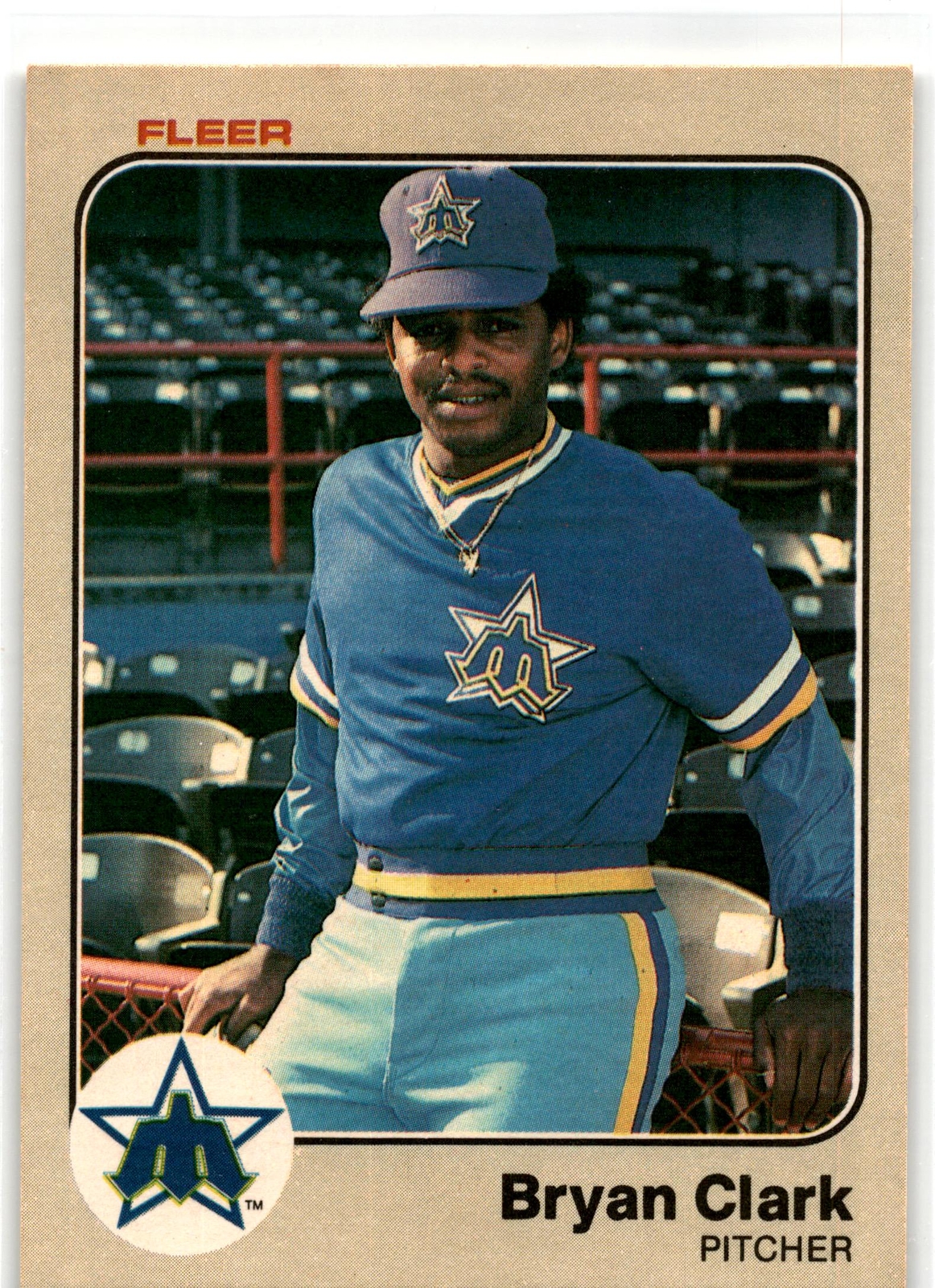 1983 Fleer #476 Bryan Clark Seattle Mariners MLB Vintage Baseball Card ...