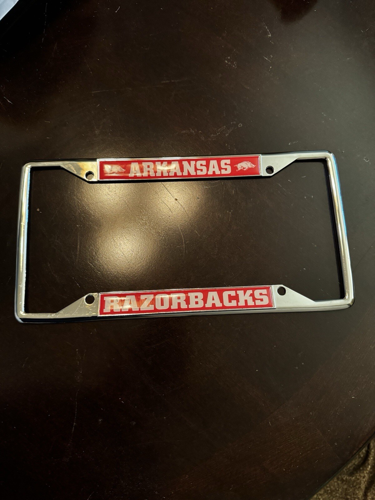 Fanmats NCAA Arkansas Razorbacks Chrome Metal License Plate Frame | eBay