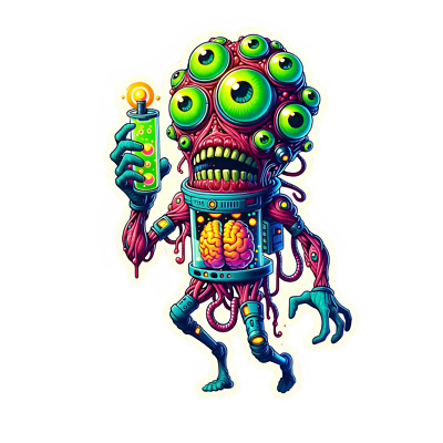 Alien Weird Eyes Sticker (3 Inch) Street Art Urban Edgy Hip Hop Grunge ...