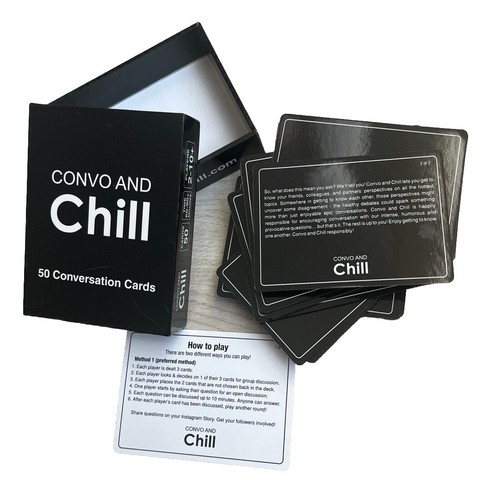 Convo And Chill 50 Conversation Cards Game Night Drinking | eBay