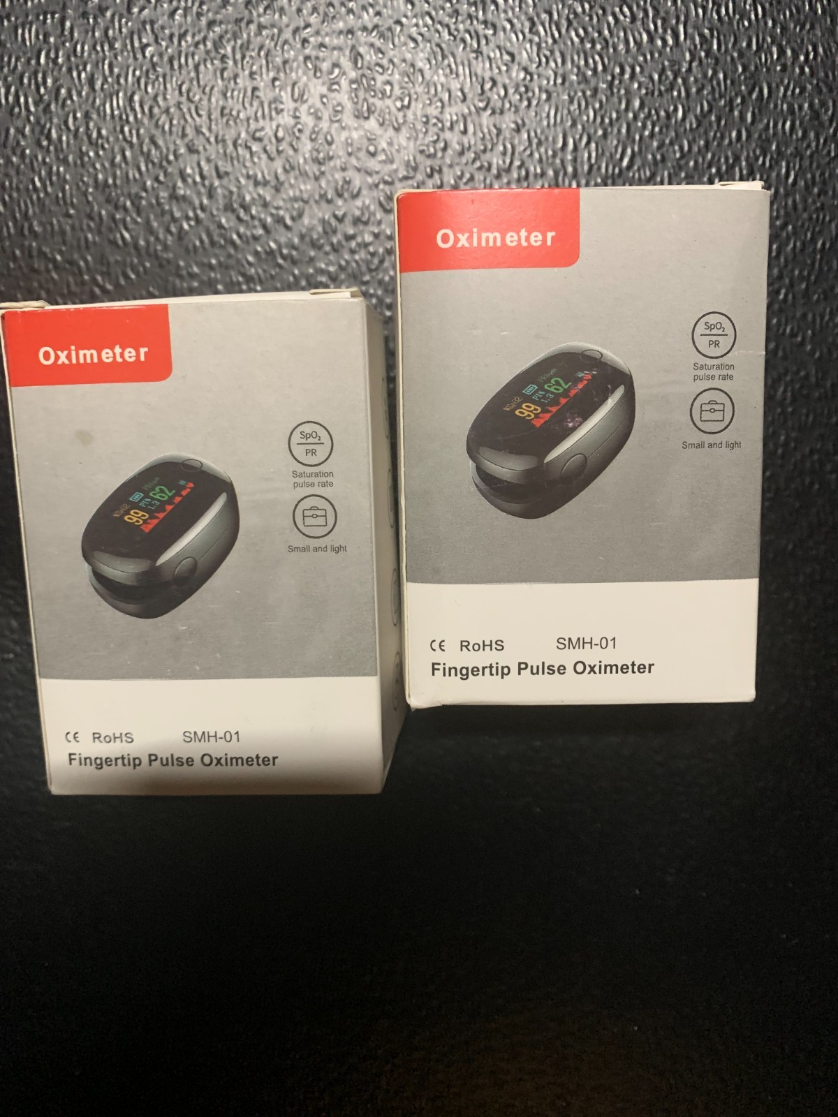 Two (2) Fingertip Pulse Oximeters SMH-01 - SpO2 & Heart Rate Monitor ...