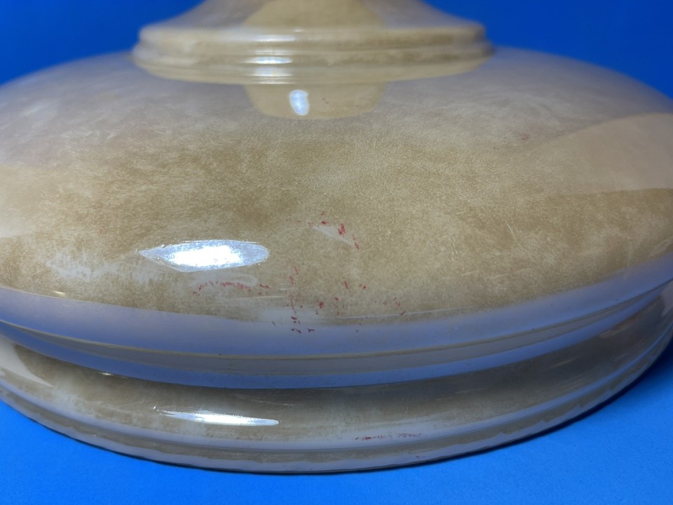 Vintage 14” Funeral Lamp Shade Floor Torchiere Gold Lustre Glass 3 ...