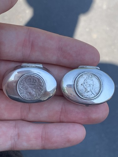 Silver Pair Of Coin Pill Boxes With Covers, Victorian | eBay UK