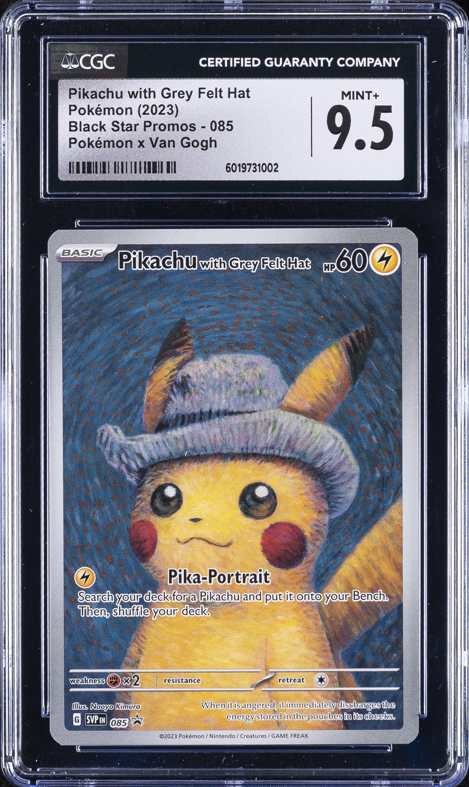 2023 POKEMON #085 PIKACHU WITH GREY FELT HAT CGC 9.5 | eBay