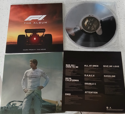 F1 The Album Vinyl Soundtrack Oil Liquid Filled LP in hand, Ed Sheeran ...