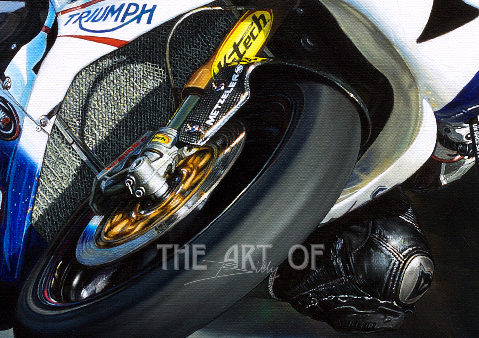 Guy Martin Isle of Man TT Triumph Daytona 675R 2015 oil painting fine ...