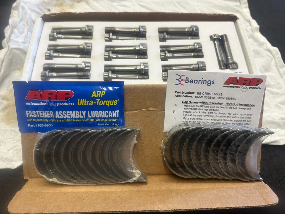 BMW S85 Engine Long Block w/ ACL Race Rod Bearings & BE Bearing ARP ...